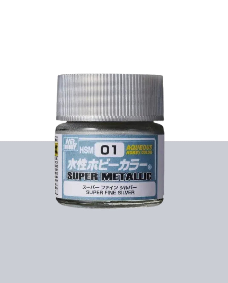 Aqueous Hobby Super Metallic Color - Superfine Silver - 10ml – Union Gundam